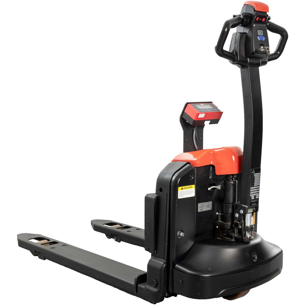 Ravas - Powered Pallet Truck with Scale: 4000 lb Capacity, 27" OAW, 46 ...