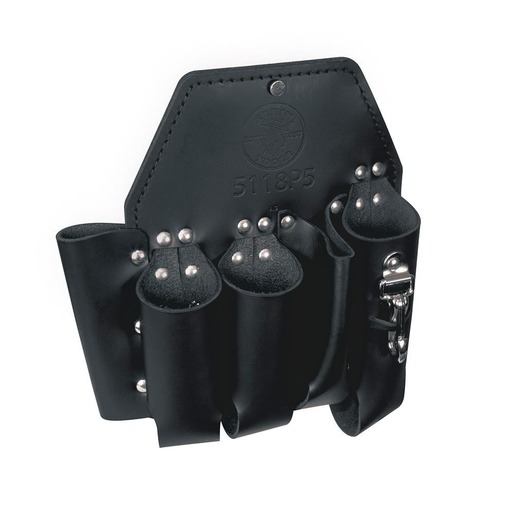Klein Tools - Tool Pouch: 5 Pockets, Leather, Tan | MSC Direct