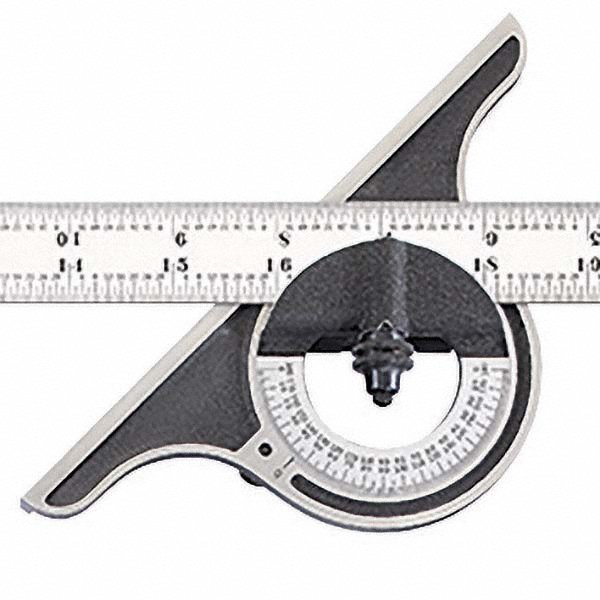 Starrett - 24 Inch Long Blade, 1/64 to 1/8 Inch Graduation, 180° Max ...