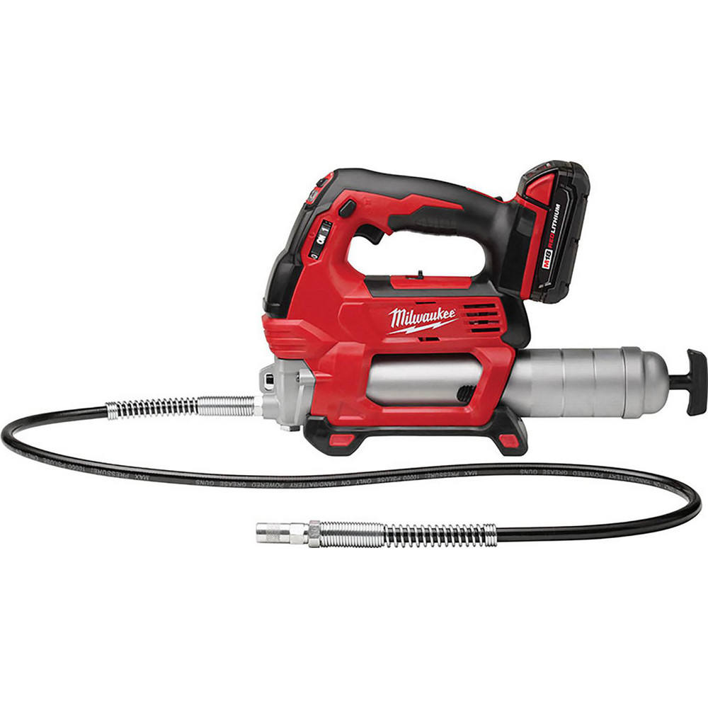 Milwaukee Tool - Battery Powered Grease Gun: 10,000 psi Max, 14 oz ...
