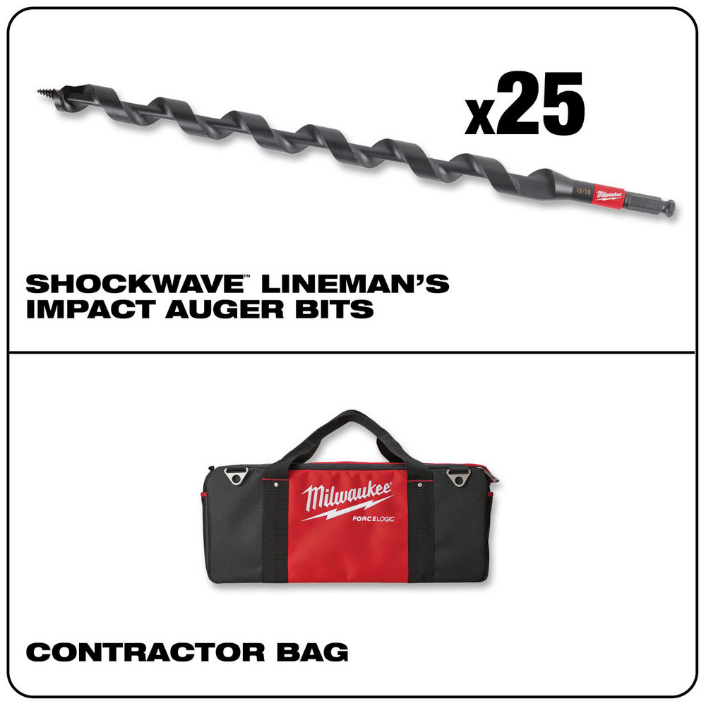 Milwaukee Tool - Auger & Utility Drill Bits: Auger Bit Size: 0.9375 in ...