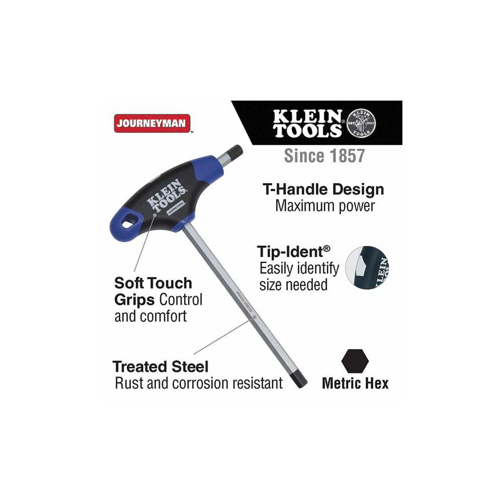 Klein Tools - T-Handle Hex Key: 5.00 mm, Hex End | MSC Direct