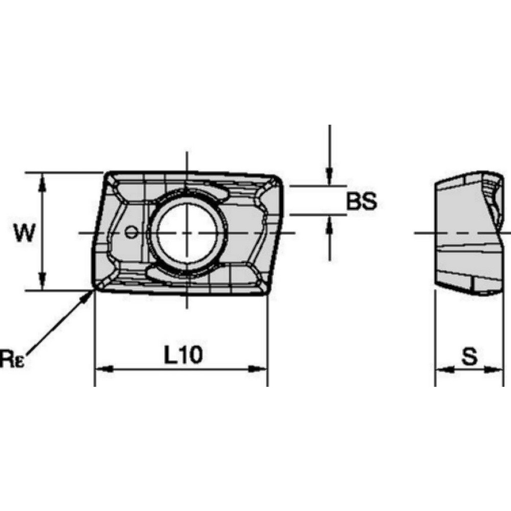 Widia - Milling Insert: ANSI BDMT170408ERMS, ISO BDMT170408ERMS, TN6425 ...