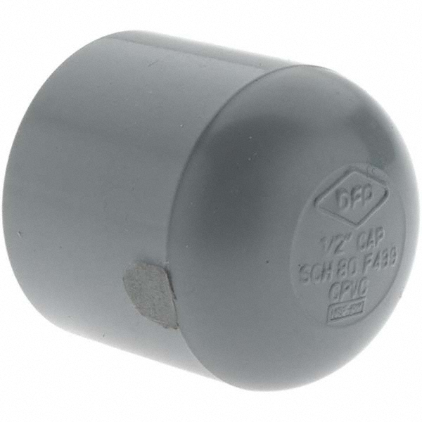 Value Collection - 1/2" CPVC Plastic Pipe End Cap - 51239911 - MSC ...