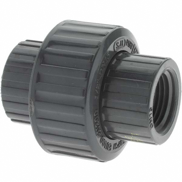 Value Collection - 1/2" PVC Plastic Pipe Union with EPDM O-Ring | MSC ...