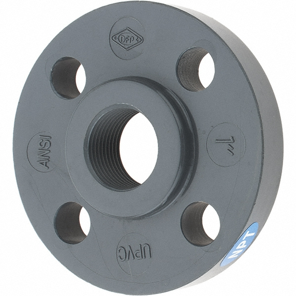 Value Collection - 1" PVC Plastic Pipe Flange (One Piece) | MSC Direct