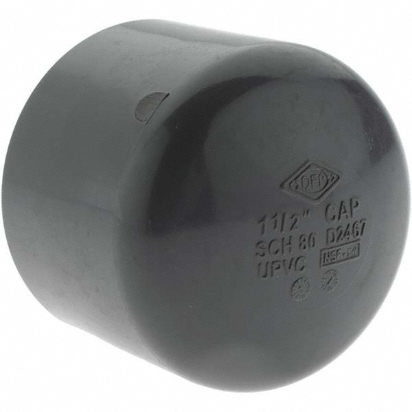 Value Collection - 1-1/2" PVC Plastic Pipe End Cap - 51241057 - MSC ...