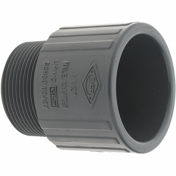 Value Collection - 1-1/2" PVC Plastic Pipe Male Adapter - 51241230 ...