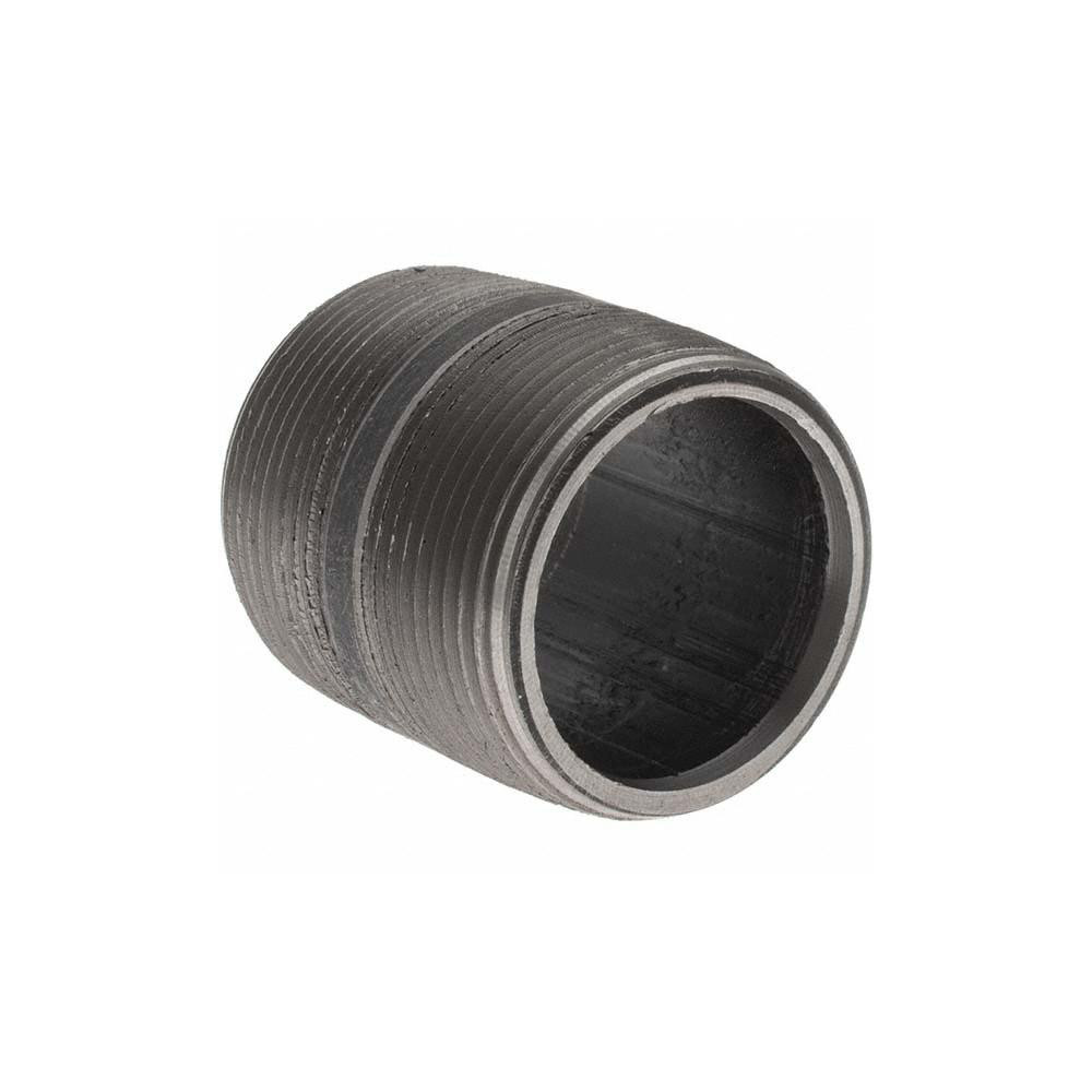 Value Collection - Black Pipe Nipple: 1-1/2" Dia x 2" Long, Schedule 80 ...