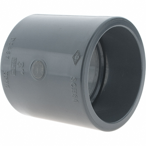 Value Collection - 3" PVC Plastic Pipe Coupling - 51245710 - MSC ...