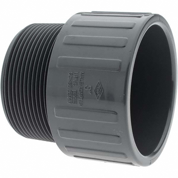 Value Collection - 3" PVC Plastic Pipe Male Adapter - 51265312 - MSC ...