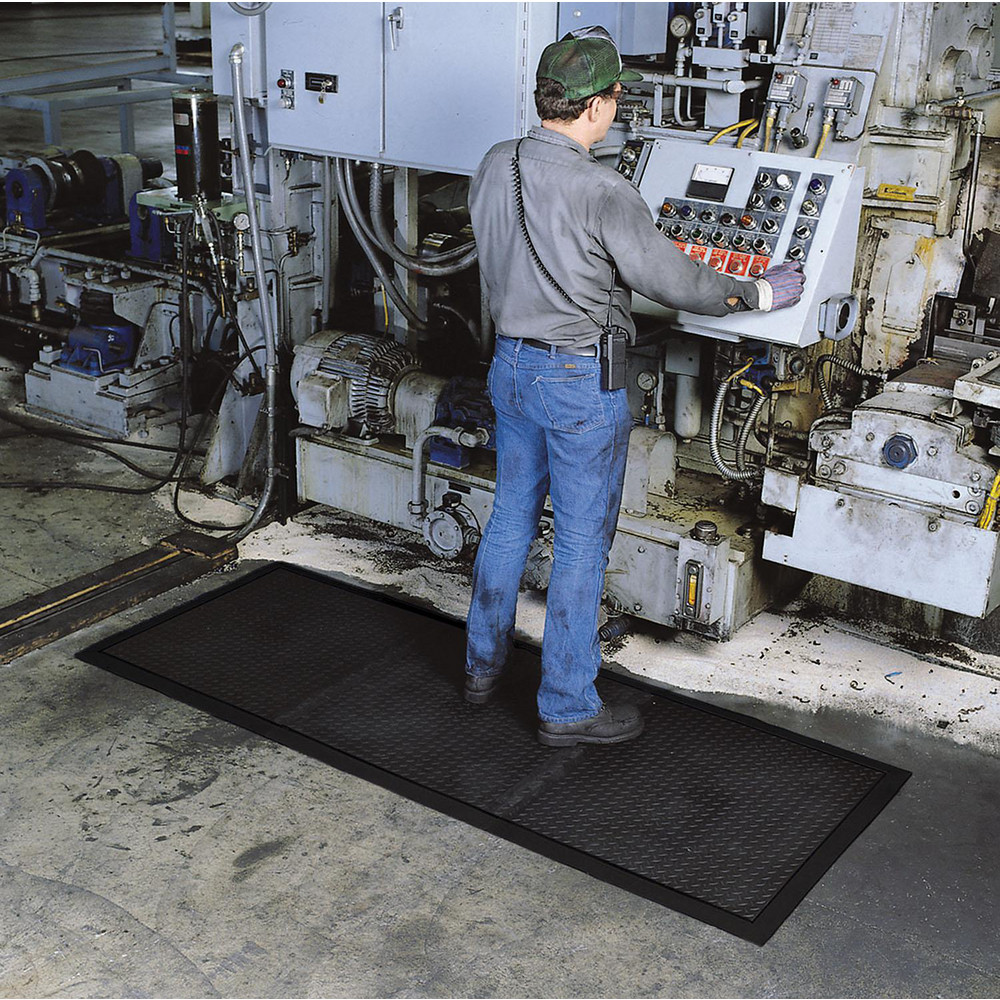 Notrax - Anti-Fatigue Mat: 3' Long, 3' Wide, 1/2 Thick, Natural Rubber ...