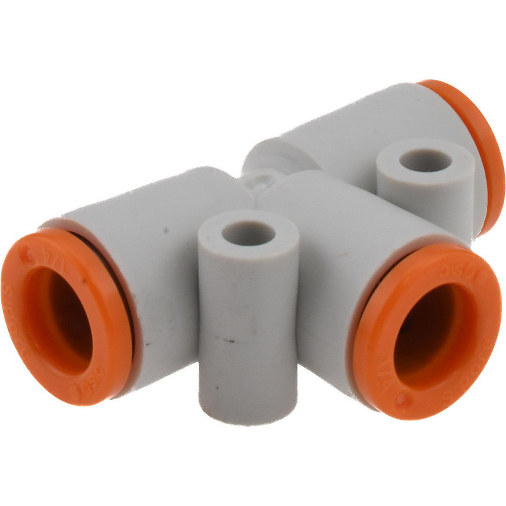 SMC PNEUMATICS - Push-to-Connect Push-to-Connect Fitting: Tee, 1/4" OD ...