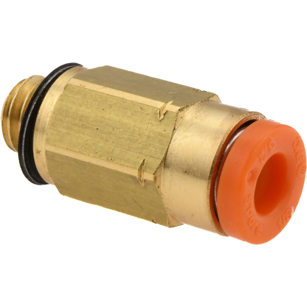 SMC PNEUMATICS - Push-to-Connect Push-to-Connect Fitting: Connector, #10-32 Thread, UNF, 1/8" OD ...