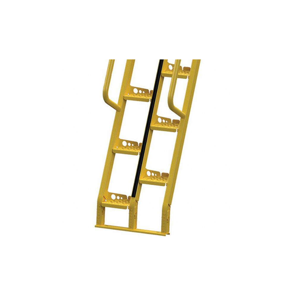 Vestil - Steel Wall Mounted Ladder: Type IA, 14.47" High, 17 Steps, 350 ...
