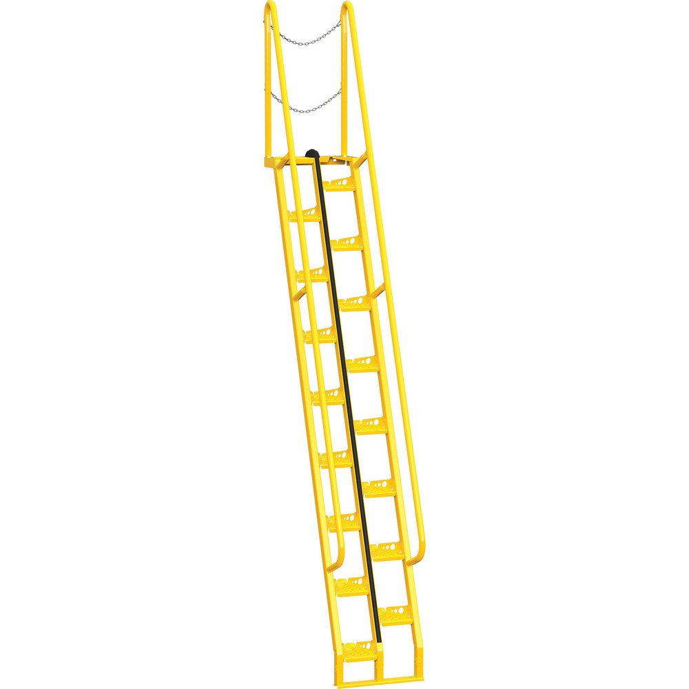 Vestil - Steel Wall Mounted Ladder: Type IA, 14.47" High, 17 Steps, 350 ...