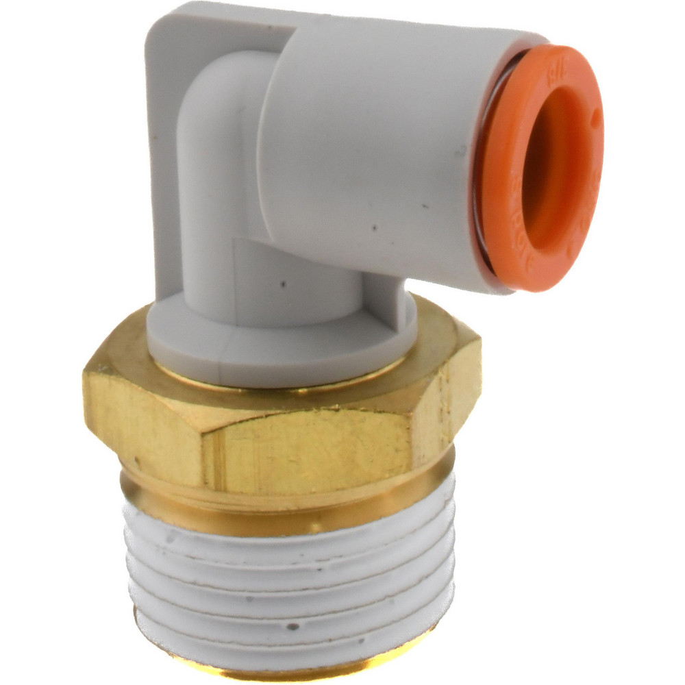 SMC PNEUMATICS - Push-to-Connect Push-to-Connect Fitting: Elbow, NPT, 3/8" OD | MSC Direct