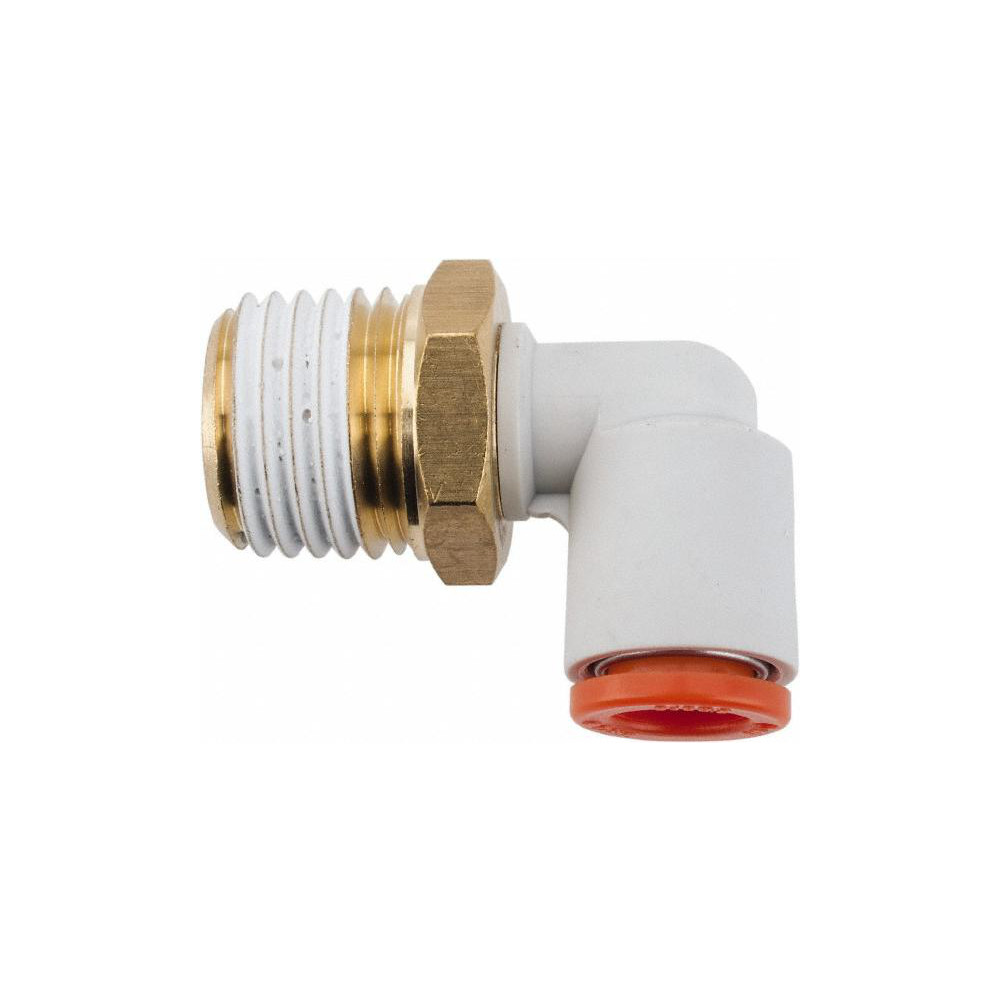SMC PNEUMATICS - Push-to-Connect Push-to-Connect Fitting: Elbow, NPT, 1/4" OD | MSC Direct