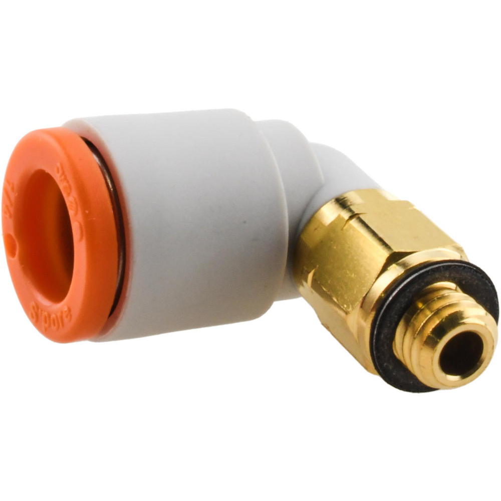 SMC PNEUMATICS - Push-to-Connect Push-to-Connect Fitting: Elbow, #10-32 Thread, UNF, 1/4" OD ...