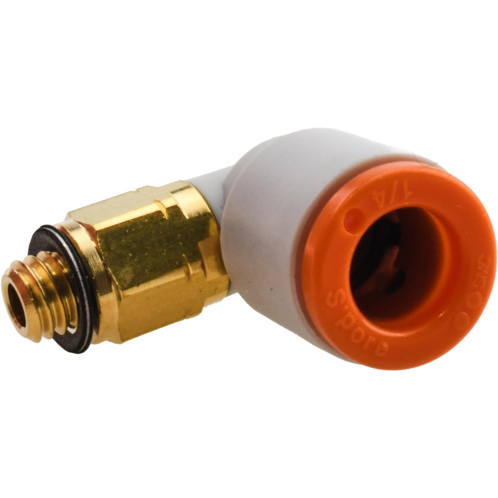 SMC PNEUMATICS - Push-to-Connect Push-to-Connect Fitting: Elbow, #10-32 Thread, UNF, 1/4" OD ...