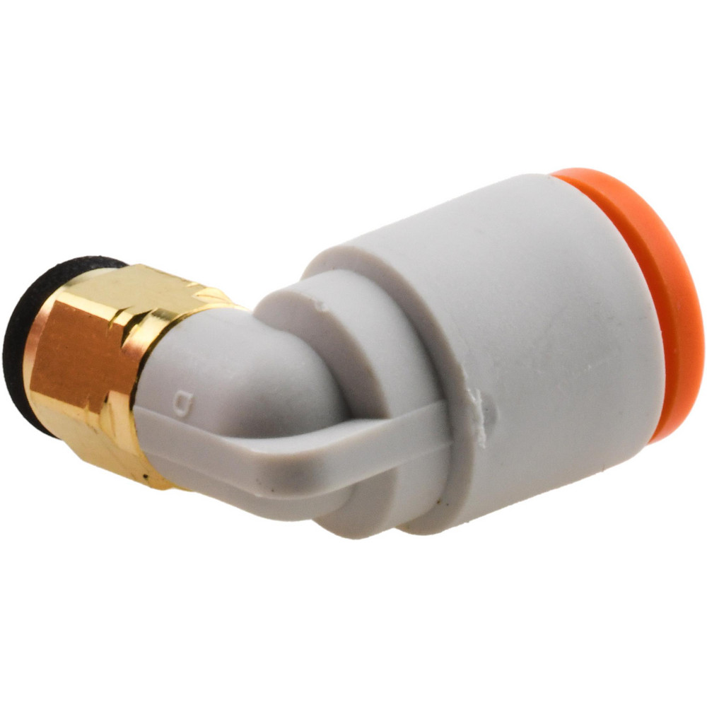 SMC PNEUMATICS - Push-to-Connect Push-to-Connect Fitting: Elbow, #10-32 Thread, UNF, 1/4" OD ...