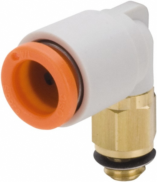 SMC PNEUMATICS - Push-to-Connect Push-to-Connect Fitting: Elbow, #10-32 Thread | MSC Direct