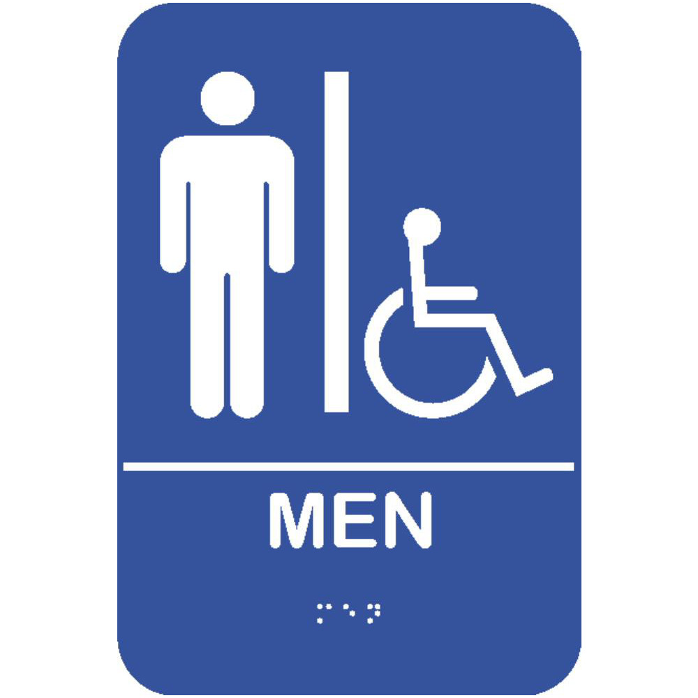 Rockwood - Restroom & Janitorial Sign: Rectangle, Men | MSC Direct