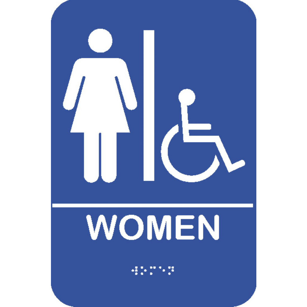 Rockwood - Restroom & Janitorial Sign: Rectangle, Women | MSC Direct