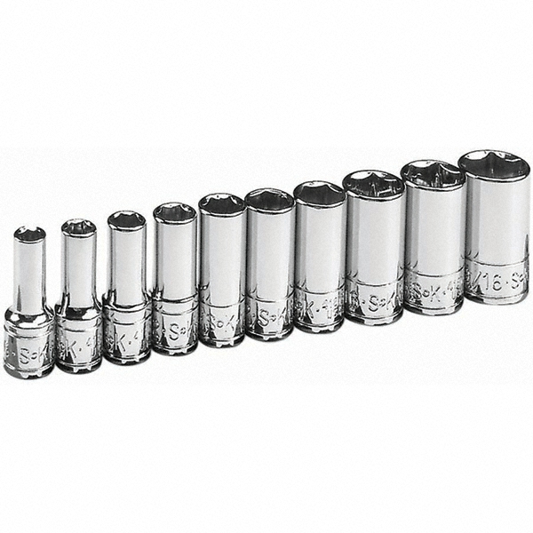 SK - 1/4" Drive Deep Socket Set - 98218258 - MSC Industrial Supply