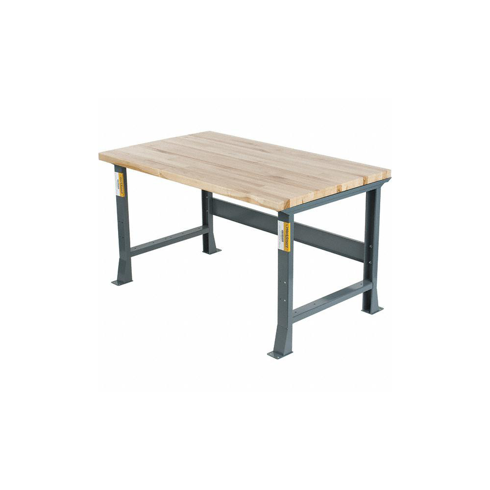 Value Collection - Work Bench: 60" Wide, 36" Deep, Maple Top, Gray ...