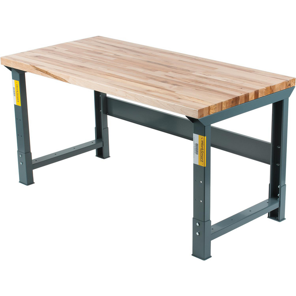 Value Collection - Work Bench: 60" Wide, 30" Deep, Maple Top, Gray ...