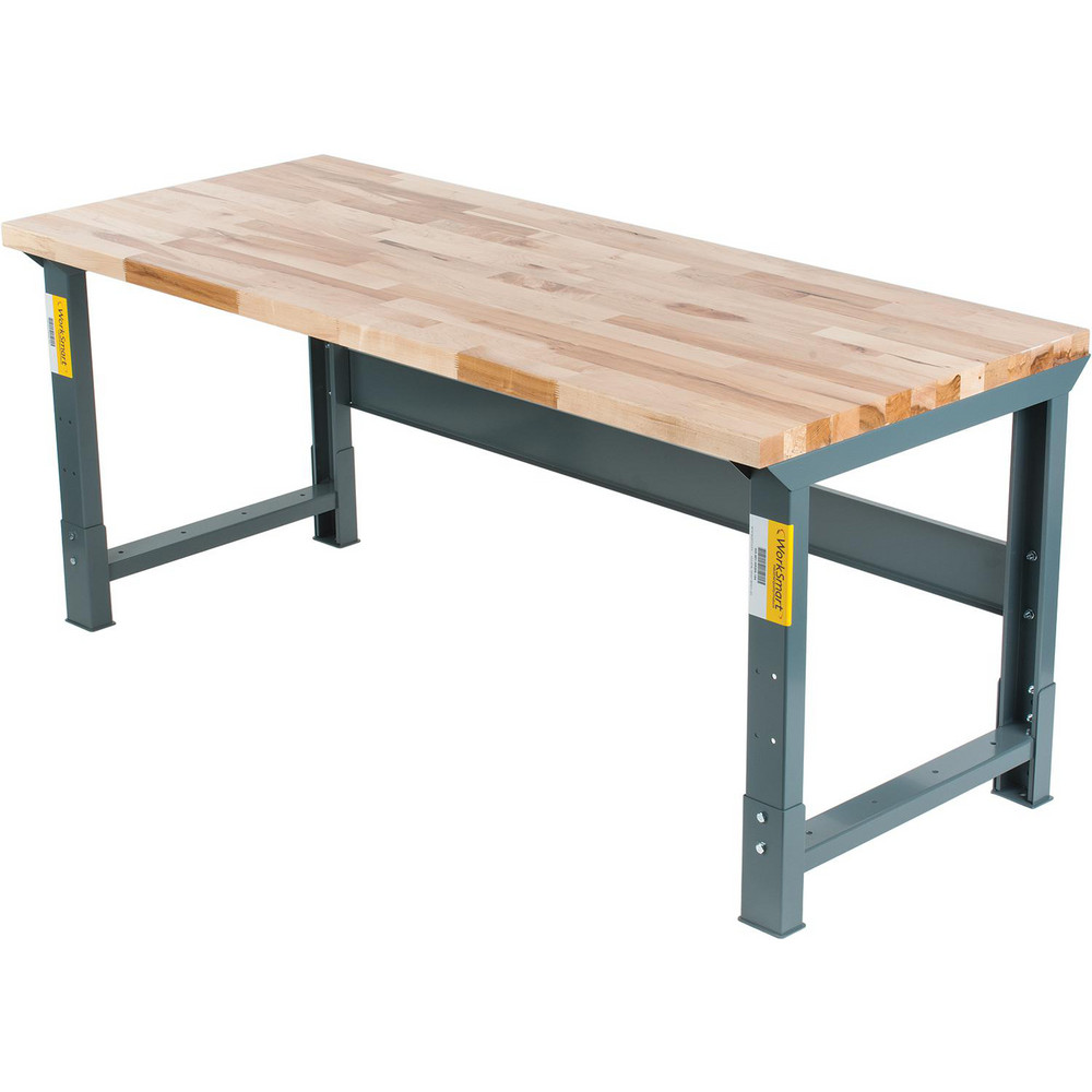 Value Collection - Work Bench: 72" Wide, 30" Deep, Maple Top, Gray ...