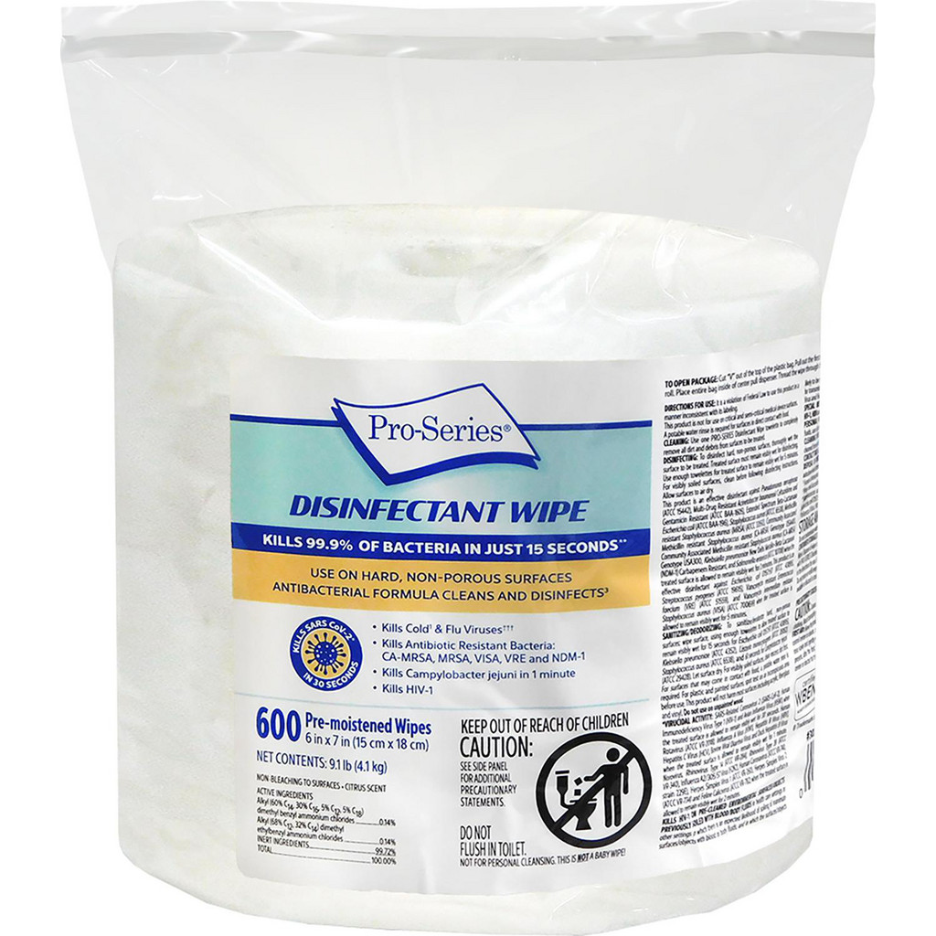 Pro-Series Wipers - Disinfecting Wipes, Pre-Moistened, Refill Roll for ...