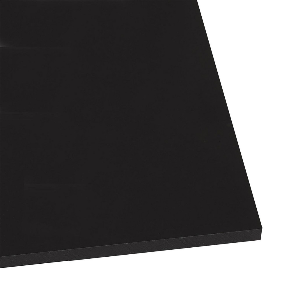 Professional Plastics - Plastic Sheet: HDPE, 1/2" Thick, 12" Wide, 4' Long, Black | MSC Direct