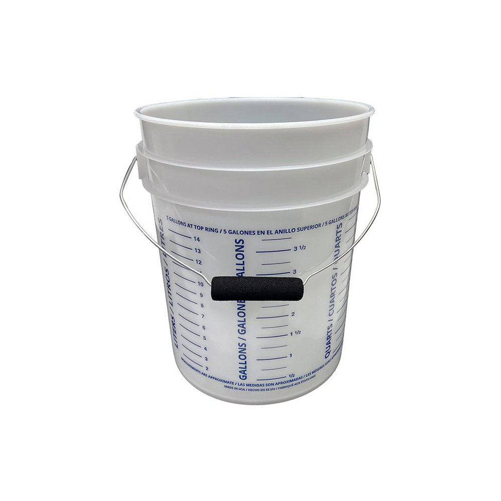 SEYMOUR-MIDWEST - 5 Gal, Plastic Round Natural (Color) Bucket & Pail ...