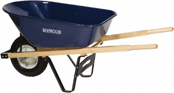 SEYMOUR-MIDWEST - 6 Cu Ft Capacity Wheelbarrow with 8" Pneumatic Wheel ...