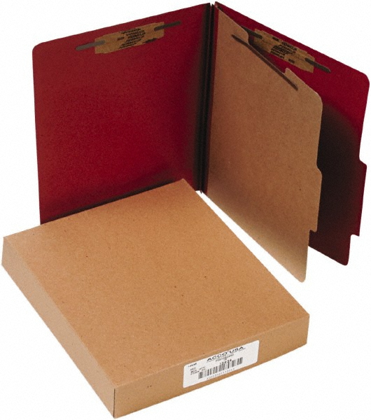 ACCO - File Folders with Top Tab: Letter, Earth Red, 10/Pack | MSC Direct