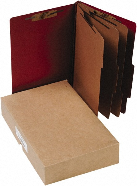 ACCO - File Folders with Top Tab: Legal, Earth Red, 10/Pack | MSC Direct