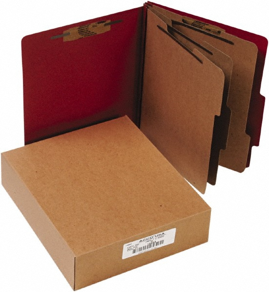 ACCO - File Folders with Top Tab: Letter, Earth Red, 10/Pack | MSC Direct