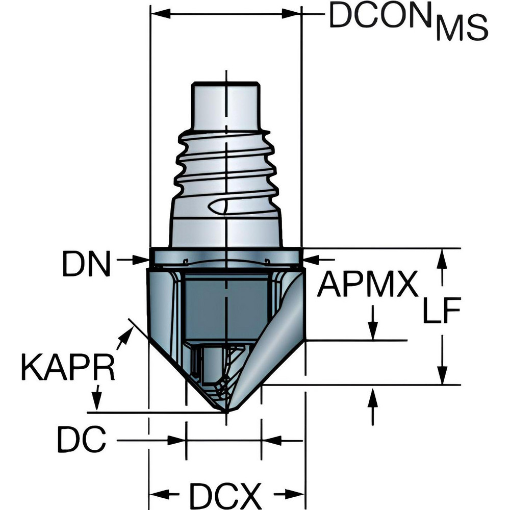 Sandvik Coromant - Chamfer Milling Tip Insert: 31616CM21016045G 1030 ...