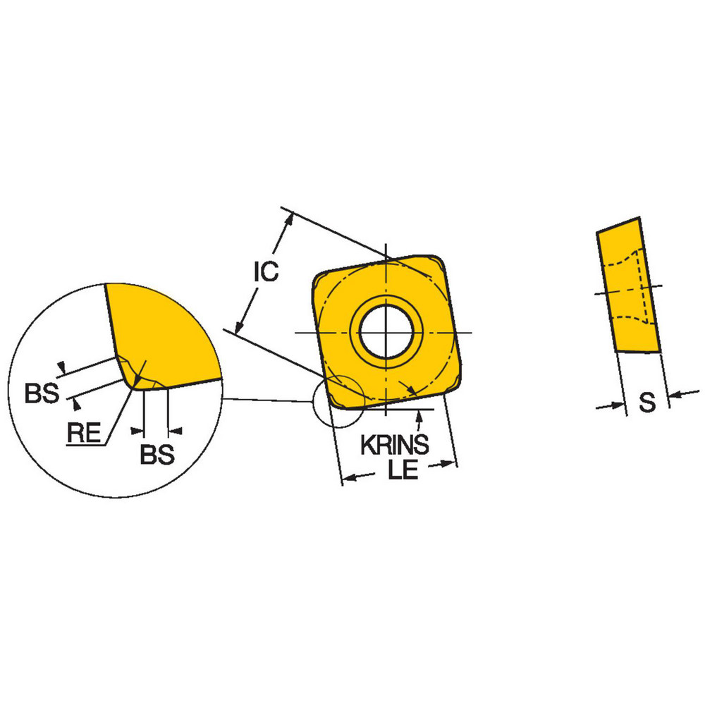 Sandvik Coromant - Milling Insert: ANSI R210-09 04 14E-MM 1040, ISO ...