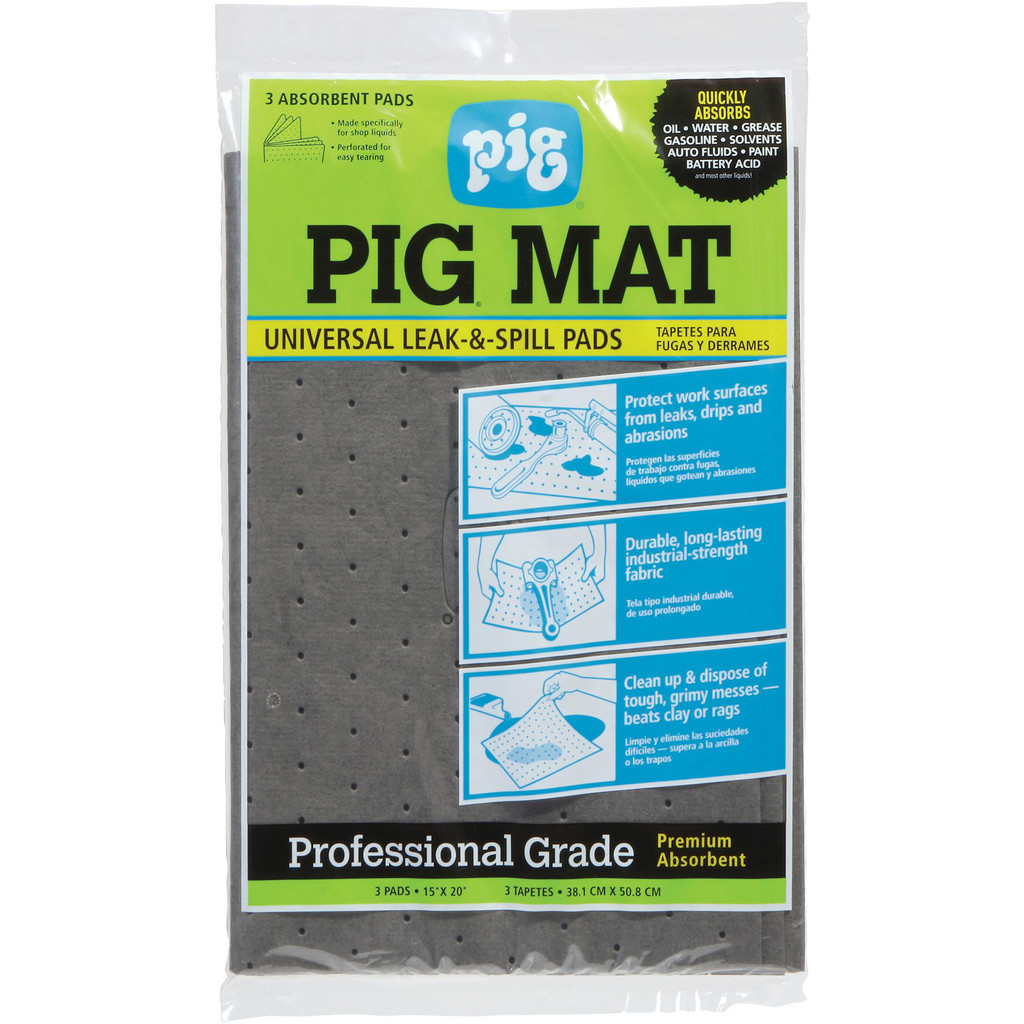 New Pig - Sorbent Mat: For Absorbent, Light Weight, 15" Long, 20.0000 ...