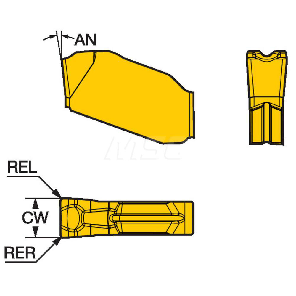 Sandvik Coromant - Cut-Off Insert: QDNG0300-0003-CL 1125, Carbide, 3.00 ...