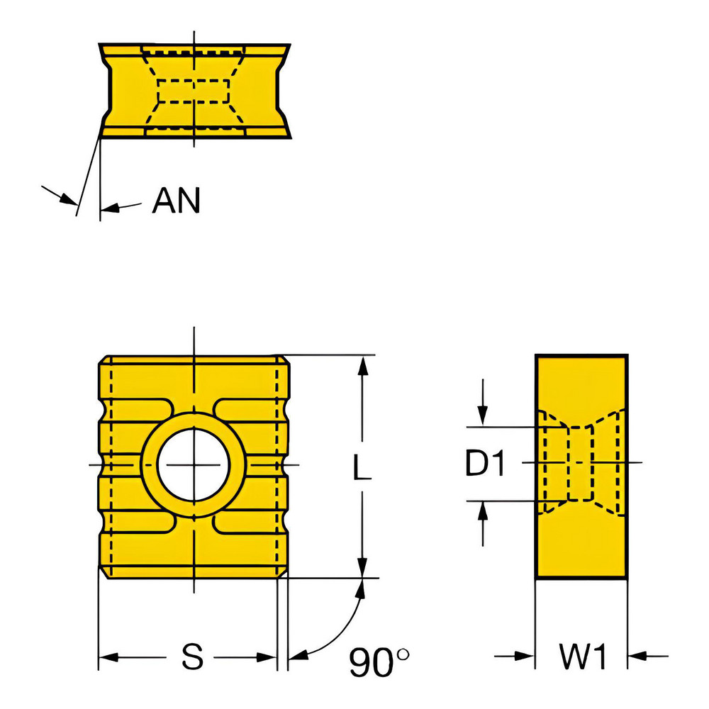 Sandvik Coromant - Milling Insert: ANSI 215.3-1211-1-11 H13A, ISO 215.3 ...