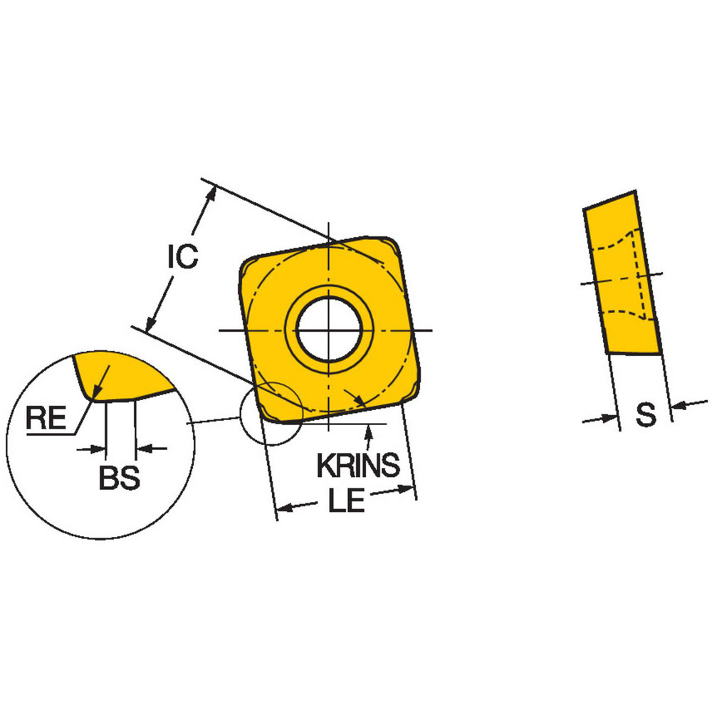 Sandvik Coromant - Milling Insert: ANSI R210-09 04 12M-PM 4340, ISO ...