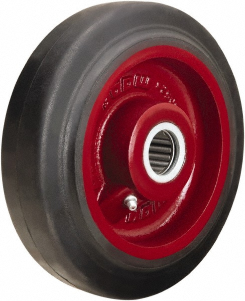 Hamilton - Caster Wheel: Rubber on Cast Iron, 7" Dia, 2" Wide, 5/8 ...