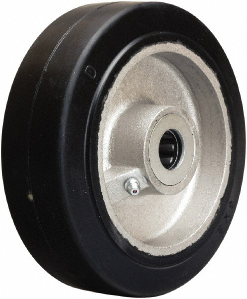 Hamilton - Rubber Caster Wheel: Rubber on Aluminum, 6" Dia, 2" Wide, 1 ...