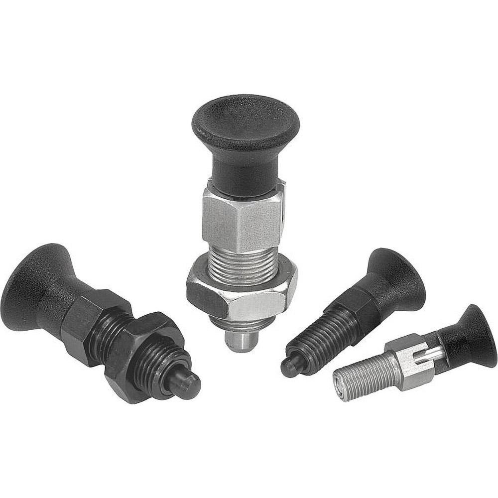 KIPP - 1/4-28, 10mm Thread Length, 3mm Plunger Dia, Hardened Locking ...