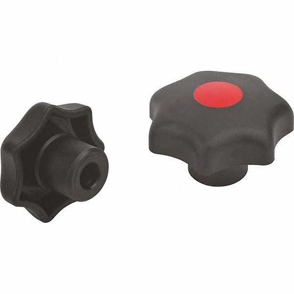 KIPP - Star Knob: 32.00 mm Head Dia, 7-Point, Thermoplastic Elastomer ...