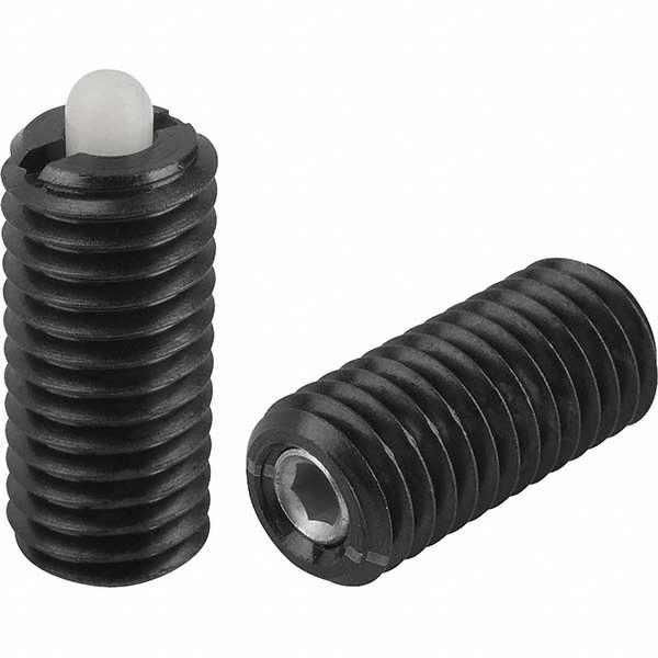 KIPP - Threaded Spring Plunger: 5/16-18, 0.8661" Thread Length, 0.1378 ...